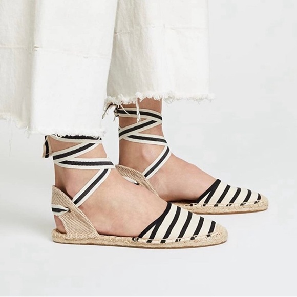 Soludos | Shoes | Soludos Size 8 Classic Dorsay Espadrilles Black And ...